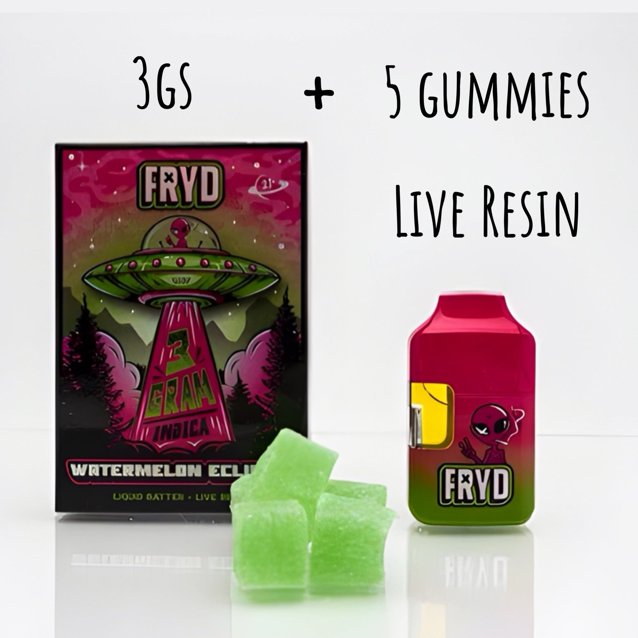 Vape de Wax THCA FRYD Live Resin 3 gs + 5 gomitas – SUPERVAPE